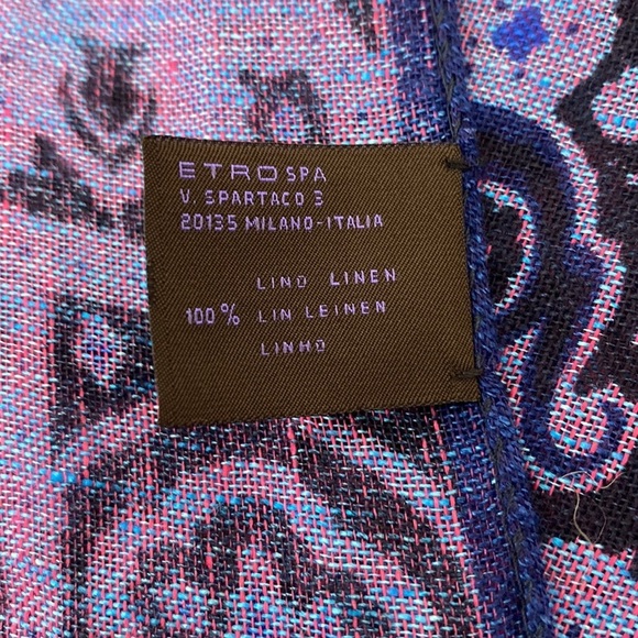 Etro | Accessories | Etro Spa Linen Scarf | Poshmark